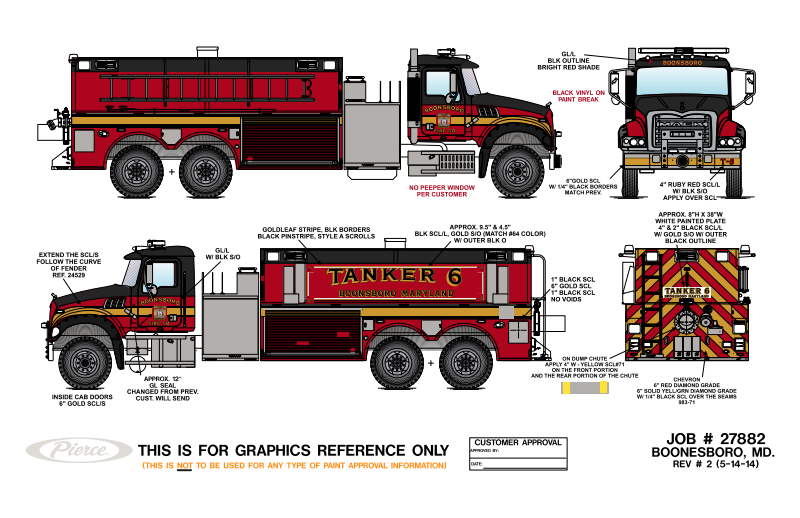 New Tanker 6 Drawing - First Hose Company of Boonsboro